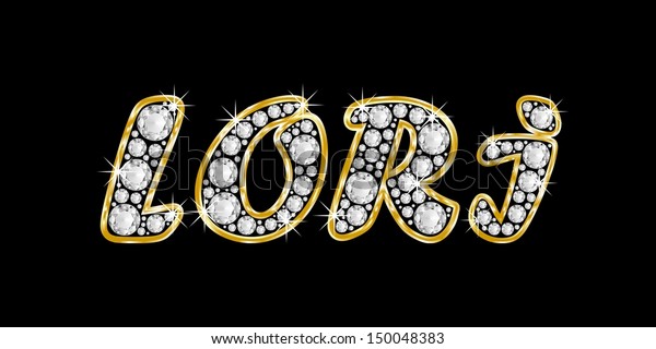 Girl Female Name Lori Made Shiny Stock Illustration 150048383