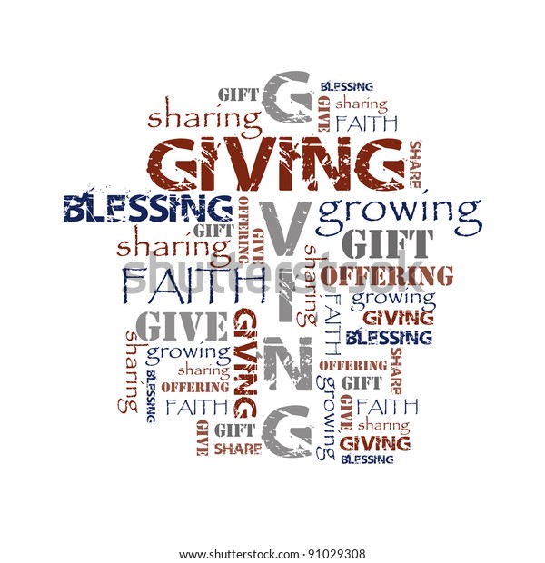 Giving Offering Sharing Blessing Background Stock Illustration 91029308