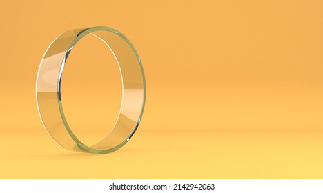Glass Circle Frame 3d Rendering Illustration Stock Illustration ...