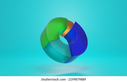 Glass Donut Chart Graph 3d Illustration Stock Illustration 2199879889 ...