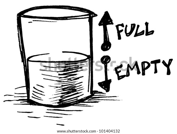Glass Half Empty Half Full Stock Illustration 101404132 Glass Half Empty Half Full Stock Illustration 101404132