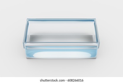 Glass Material Rectangle Box By 3d Stock Illustration 608266016 ...