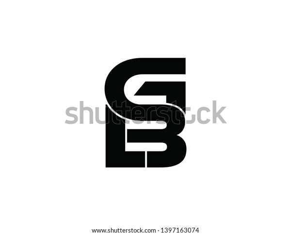 Glb Original Monogram Logo Design Stock Illustration 1397163074