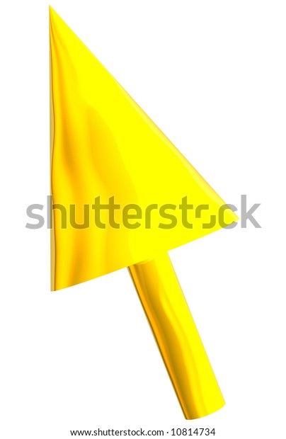 Gleaming Gold Mouse Cursor Isolated On Stock Illustration 10814734