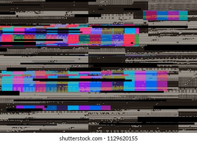 Glitched Tv Screen Broken Pixels Abstract Stock Illustration 1129620155 ...
