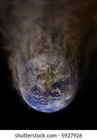 Global Air Pollution Seen Outer Space Stock Illustration 5927926 ...