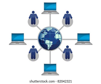 Global Computer Network Blue Stock Illustration 82042321 | Shutterstock