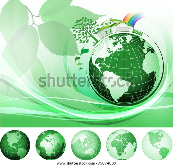 Global Conservation Concept Raster Version Vector Stock Illustration ...