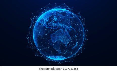 Global Network Concept World Map Point Stock Illustration 1227079630 ...