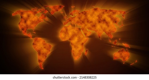 Global Warming Concept Abstract Background Glowing Stock Illustration ...