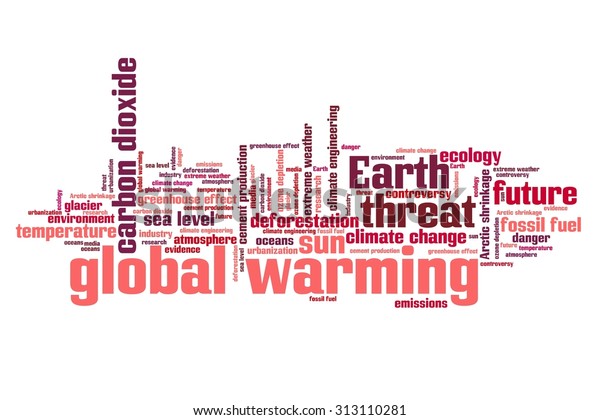 Global Warming Environmental Issues Concepts Word Stock Illustration ...