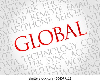 Global Word Cloud Concept Stock Vector (Royalty Free) 266820671 ...