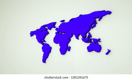 Global World Map 3d Flat Earth 스톡 일러스트 1301341675 | Shutterstock
