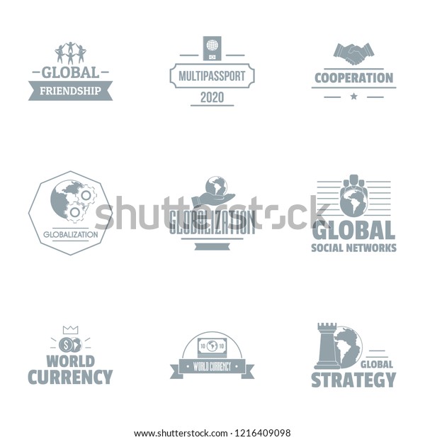 Globalization Logo Set Simple Set 9 Stock Illustration 1216409098 ...