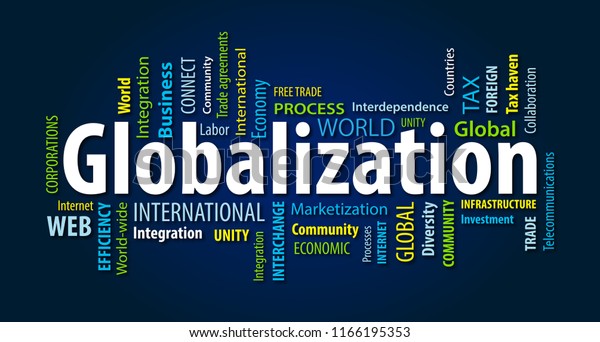 Globalization Word Cloud Stock Illustration 1166195353