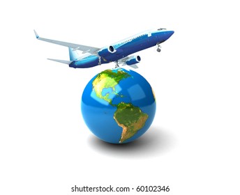 Boeing 747 Plane Globe Stock Photo 50788069 | Shutterstock