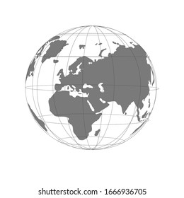 World Planet Map Elongated Circle Black Stock Vector (Royalty Free ...