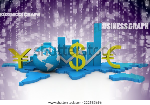 Globe World Chart Business Graph Concept Stock Illustration 222583696 ...