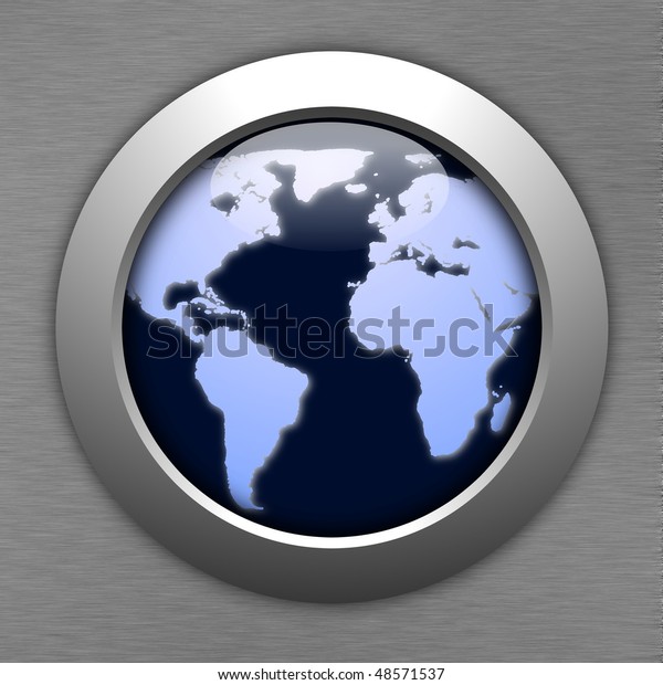 Globe World Map Button Illustration Stock Illustration 48571537 ...