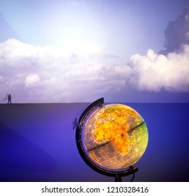 Globe World Map Man Stock Illustration 1210328416 | Shutterstock