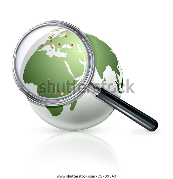 Globe Zoom Bitmap Copy Stock Illustration 75789343 | Shutterstock