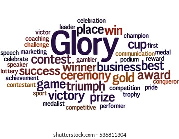 Glory Word Cloud Concept On White Stock Illustration 536811304 ...
