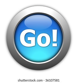 Blue Go Button On Metal Texture 스톡 일러스트 69976315 | Shutterstock