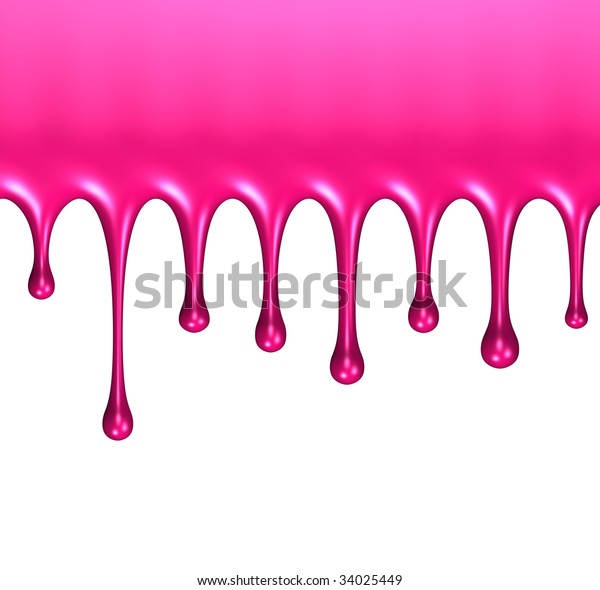 Glossy Pink Splash Stock Illustration 34025449