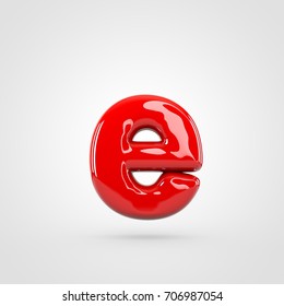 Glossy Red Letter E Lowercase 3d: стоковая иллюстрация, 706987054 ...