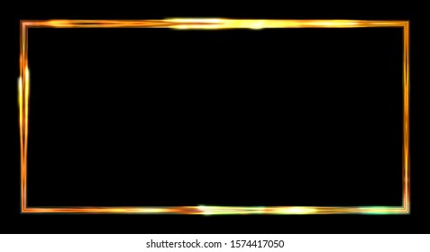 Glow Frame Background Neon Glowing Geometric Stock Illustration ...
