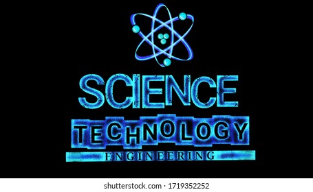 Glowing Design Science Technology Engineering Logo Stock Illustration ...