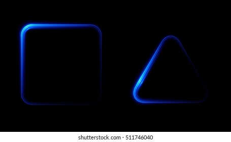 Glowing Frames On Black Background Square Stock Illustration 511746040 ...