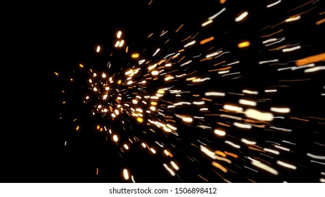 Glowing Lights Particle Explosion Effect Glow Stock Illustration ...