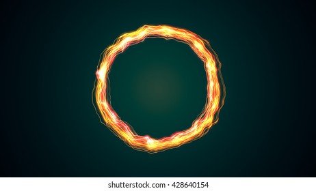 Glowing Particle Ring Abstract Background Stock Illustration 428640154 ...
