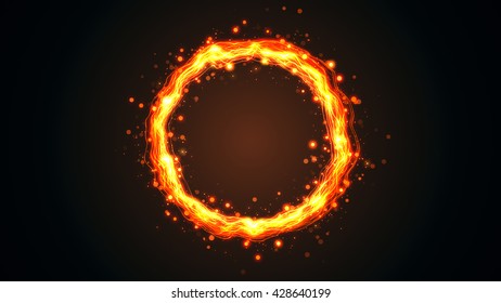 Glowing Particle Ring Abstract Background Stock Illustration 428640199 ...