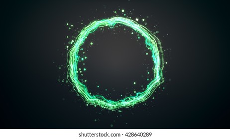 Glowing Particle Ring Abstract Background Stock Illustration 428640250 ...