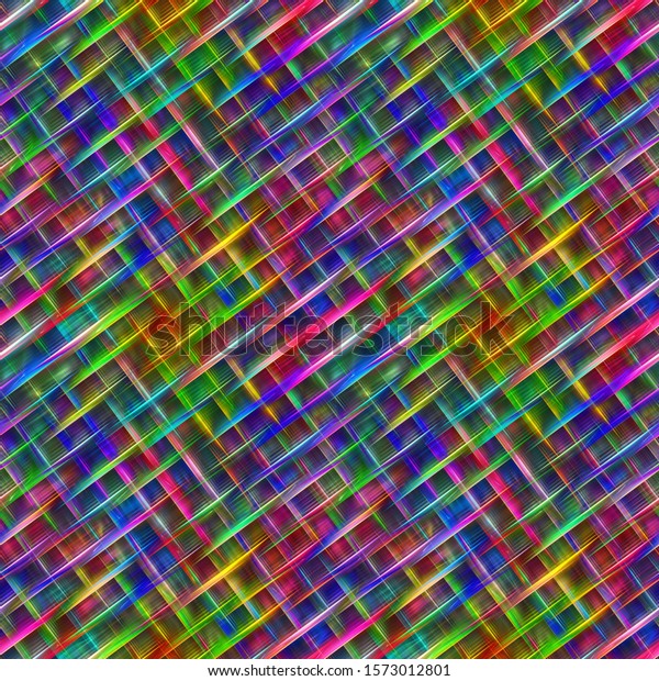 Glowing Stripes Seamless Pattern Rainbow Color Stock Illustration ...