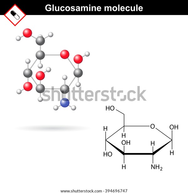 Glucosamine Structure Component Cartilage Tissue Joints Stock ...