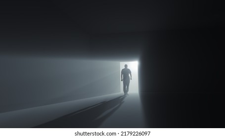 Go Into Light Concept Man Goes Stock Illustration 2179226097 | Shutterstock