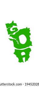 Goa Map Expressive Typography Goa Map Stock Illustration 1945202809 ...