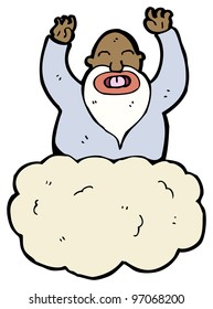 God On Cloud Cartoon Stock Illustration 97068200 | Shutterstock