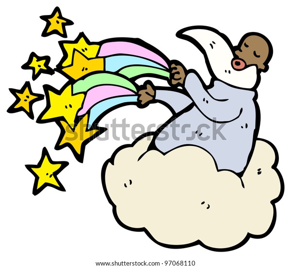 God On Cloud Cartoon Stock Illustration 97068110 | Shutterstock