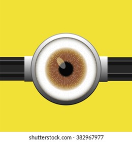 Illustration Goggle One Eye On Yellow Stock Illustration 692600194 ...