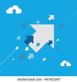 Going Same Direction Success Concept Illustration Stock Illustration ...