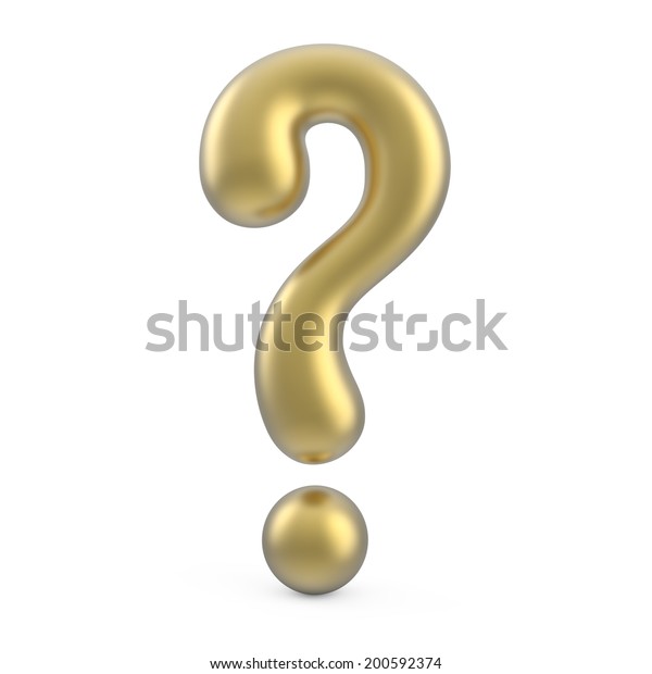Gold 3d Question Mark Isolated On Stock Illustration 200592374 ...