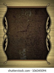 Gold Background Rusty Nameplate Gold Pattern Stock Illustration ...