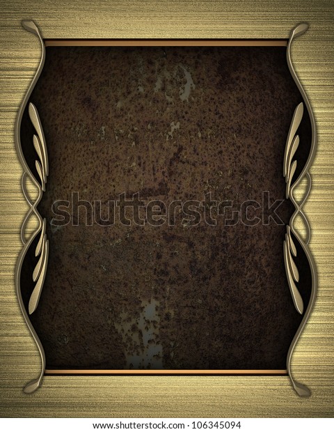 Gold Background Rusty Nameplate Gold Pattern Stock Illustration ...