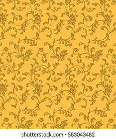 Gold Baroque Pattern Pattern Baroque Style Stock Illustration 583043482 ...