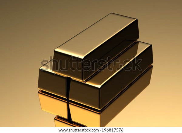 Gold Bars High Resolution 3d Image Stock Illustration 196817576 ...