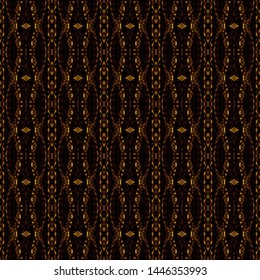 Gold Batik Background Ethnic Texture Abstract Stock Illustration ...